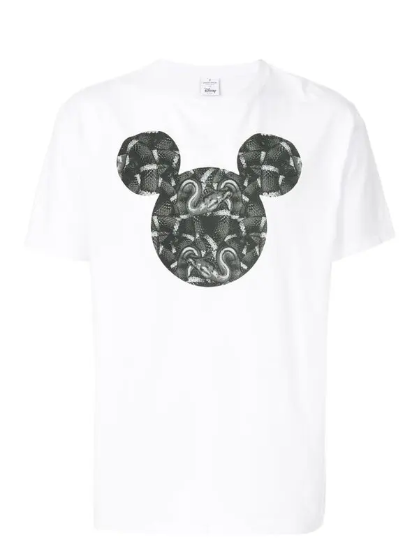 COUNTY OF MILAN Mickey Mouse Snakes T-shirt - White