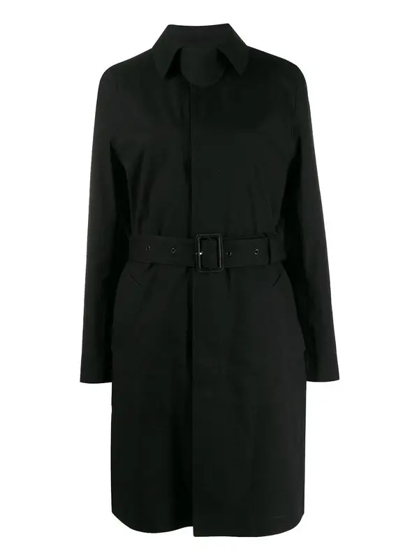 Saint Laurent Belted Car Coat - Black