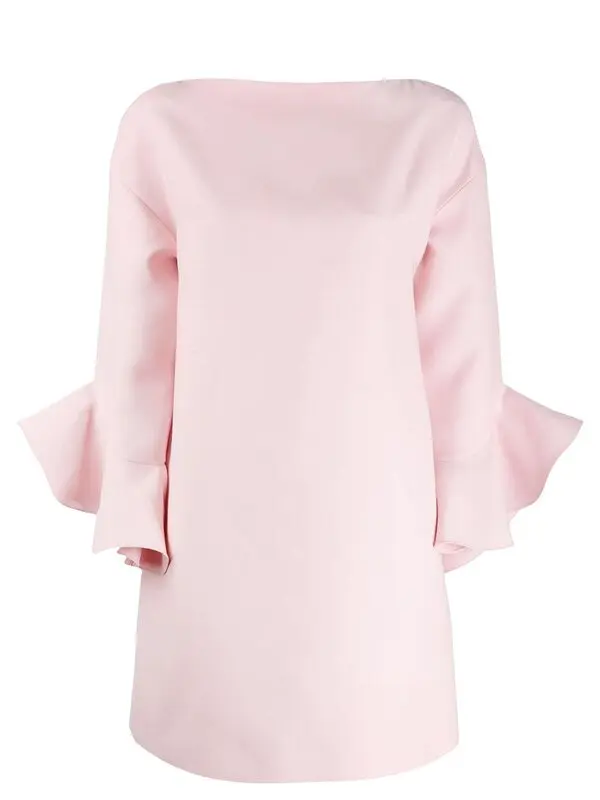 Valentino Garavani Ruffled Sleeve Mini Dress - Pink