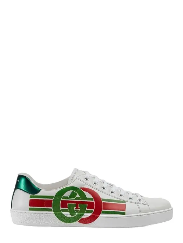 Gucci Gg Print Ace Sneakers - White