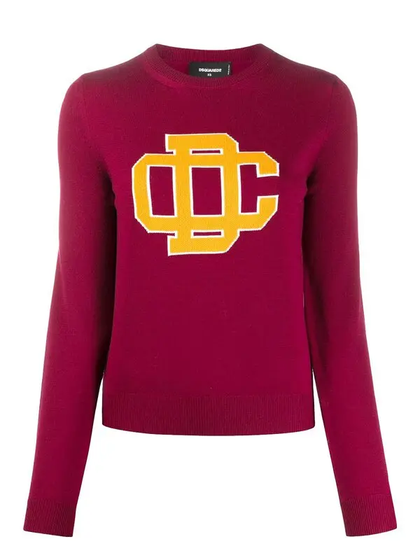 Dsquared2 Logo Knit Sweater - Red