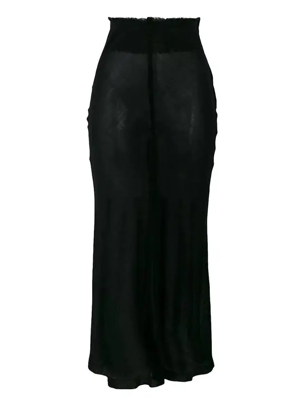 Comme Des Garçons High-waisted Sheer Skirt - Black