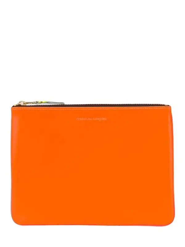 Comme Des Garçons Colour-block Zipped Wallet - Orange