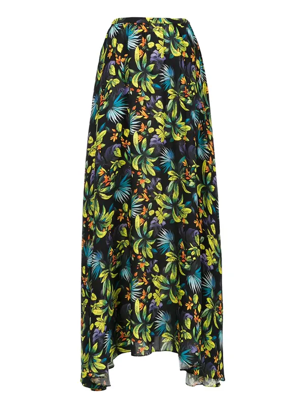 AMIR SLAMA Printed Long Skirt - Green