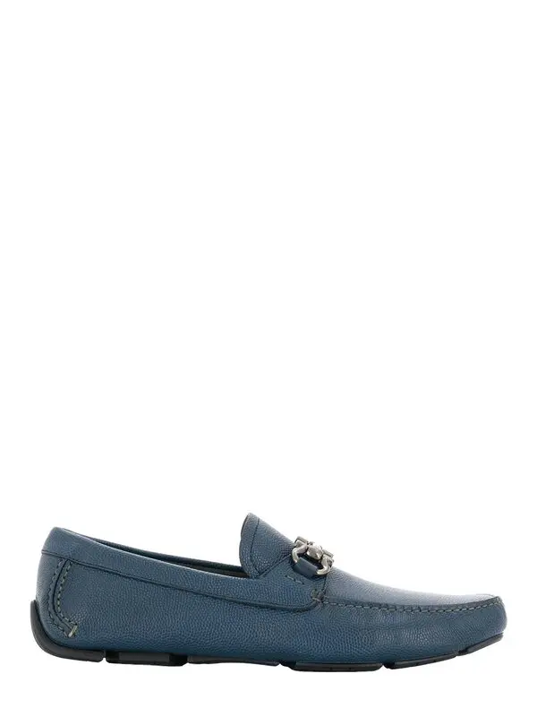 FERRAGAMO Gancio Horsebit Driving Shoes - Blue