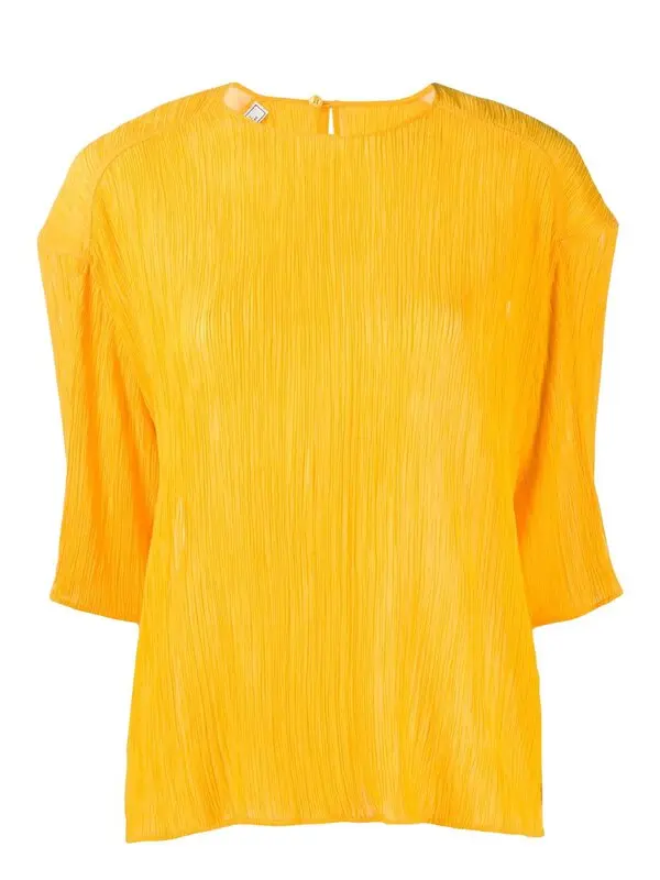 Nina Ricci Micro-pleated T-shirt - Orange