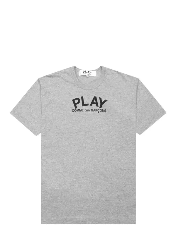 Play Comme Des Garcon Logo-print T-shirt - Grey