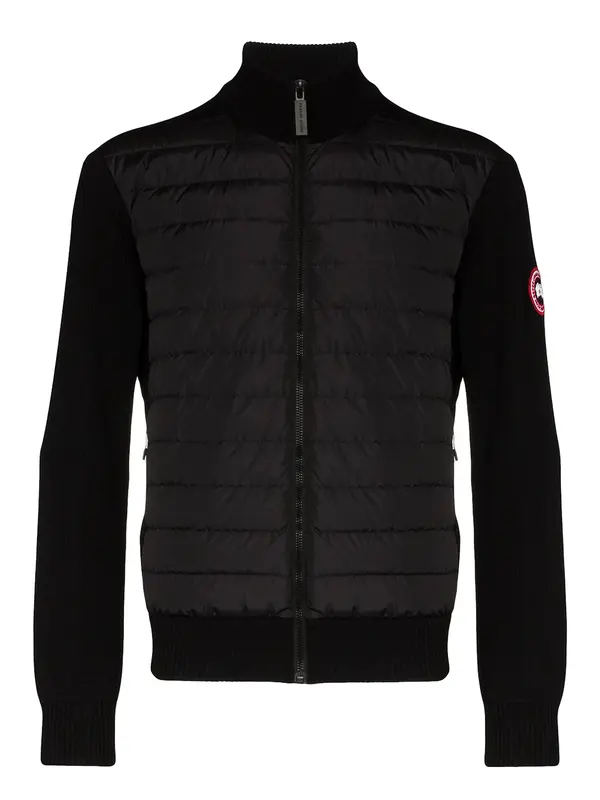 Canada Goose Hybridge Wool-panelled Padded Jacket - Black