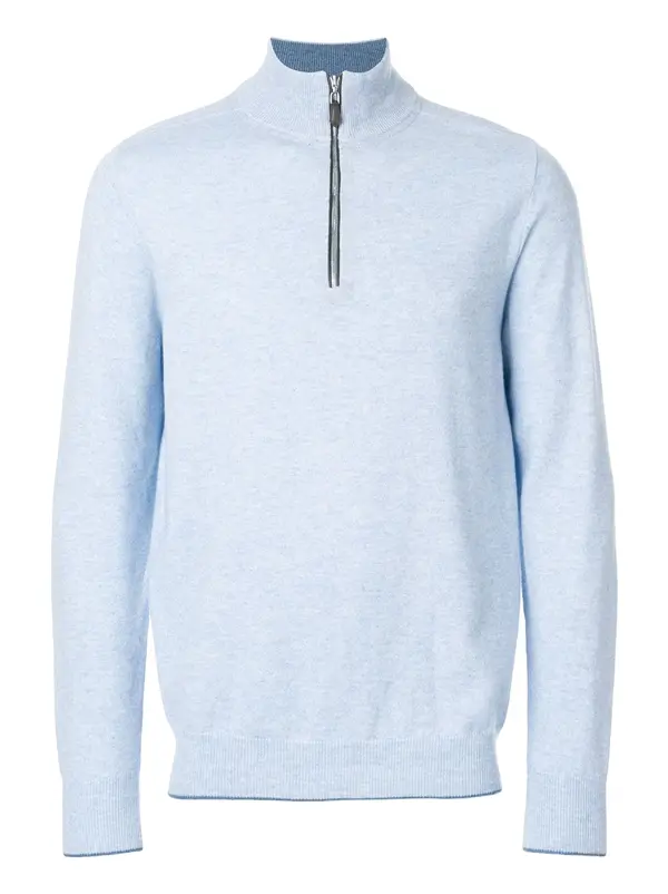 N.peal Carnaby Half-zip Sweater - Blue