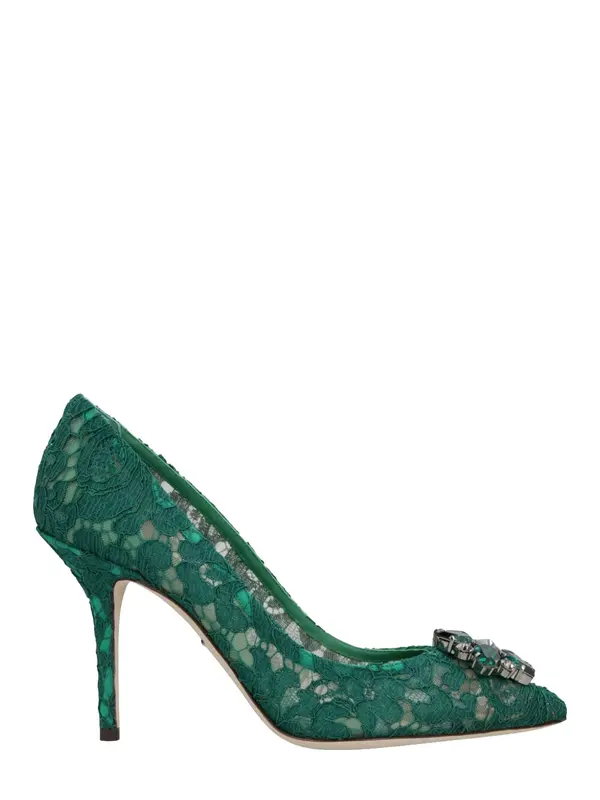 Dolce & Gabbana Rainbow Lace 90mm Pumps - Green