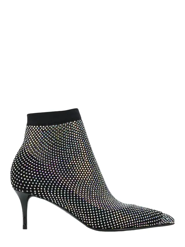 LE SILLA Gilda Crystal-embellished Boot Pumps - Black