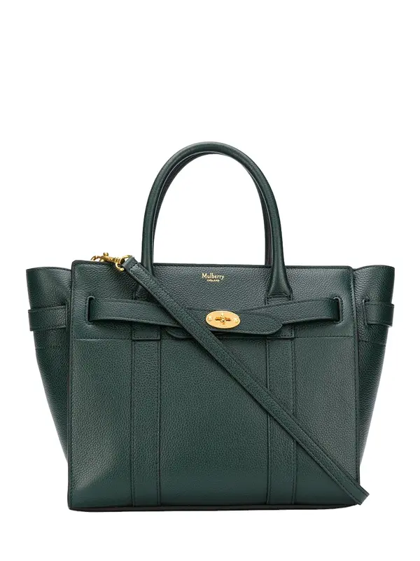 Mulberry Bayswater Logo Tote Bag - Green