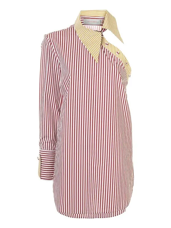 Silvia Tcherassi Striped Asymmetric Shirt - Multicolour
