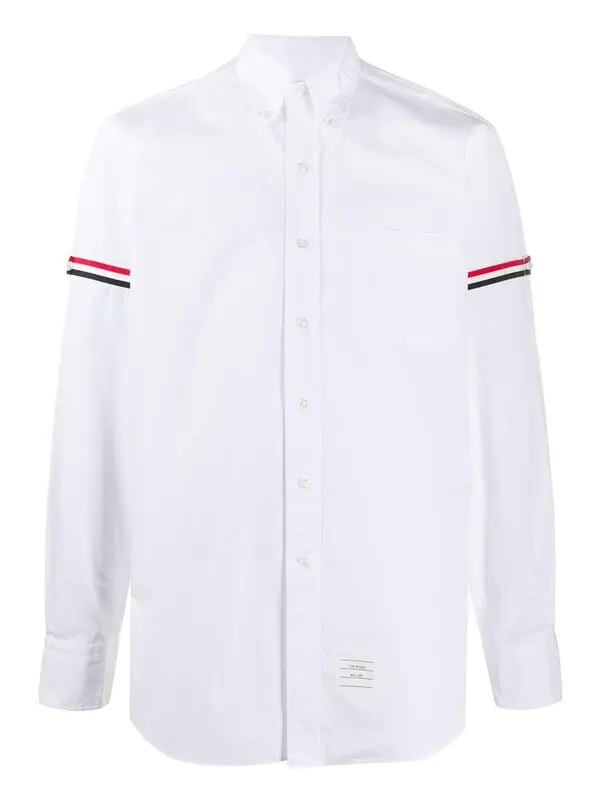 Thom Browne Rwb Stripe Buttoned Shirt - White