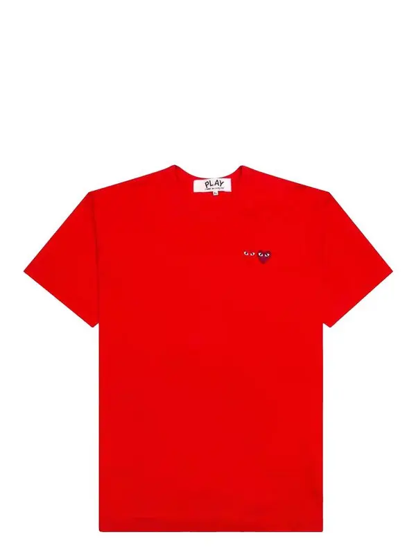 Play Comme Des Garcon Embroidered-heart T-shirt - Red