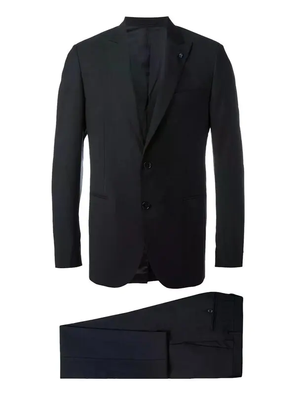 LARDINI Two-piece Slim Fit Suit - Blue