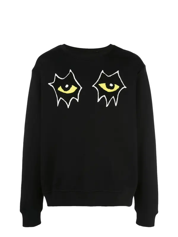 HACULLA. Signature Eyes Sweatshirt - Black
