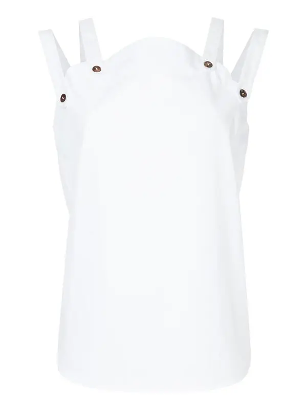 MONOGRAPHIE Fragment Sleeveless Top - White