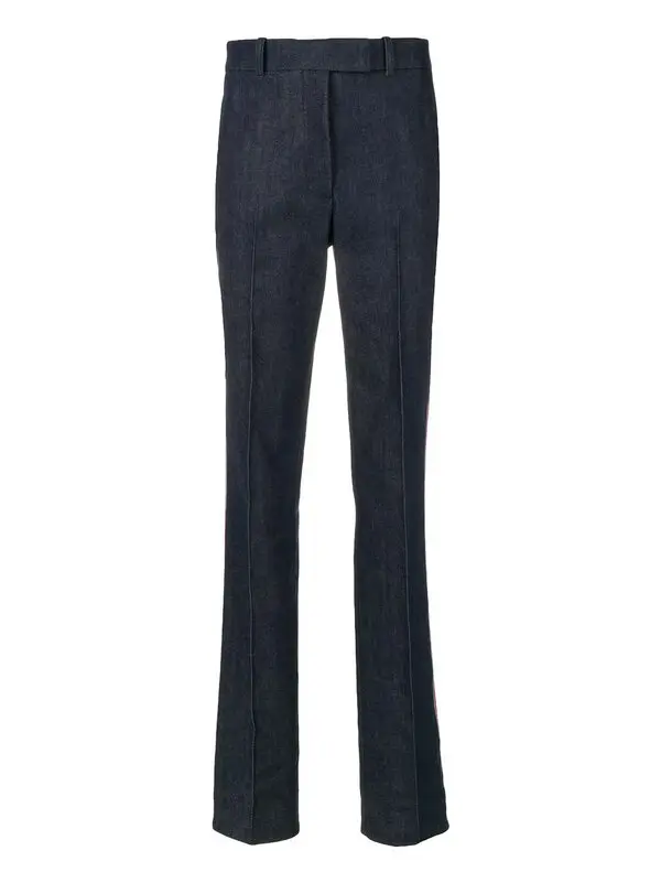 Calvin Klein Contrast Panel Straight Leg Jeans - Blue
