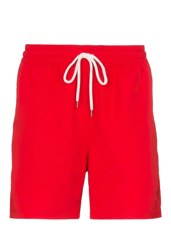 Ralph Lauren Traveller Drawstring Swim Shorts - Red