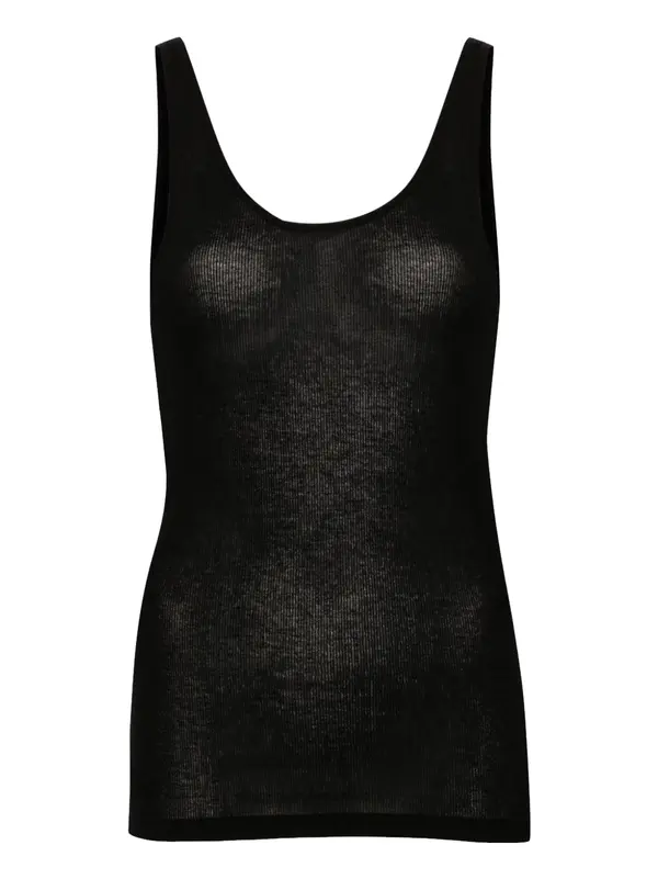Saint Laurent Jersey Tank Top - Black
