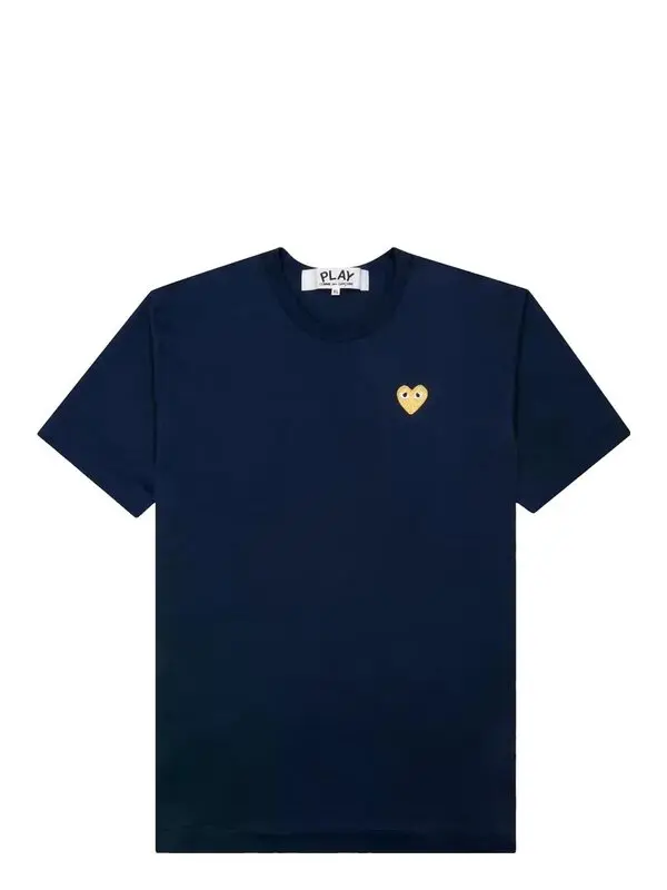 Play Comme Des Garcon Logo-patch T-shirt - Blue