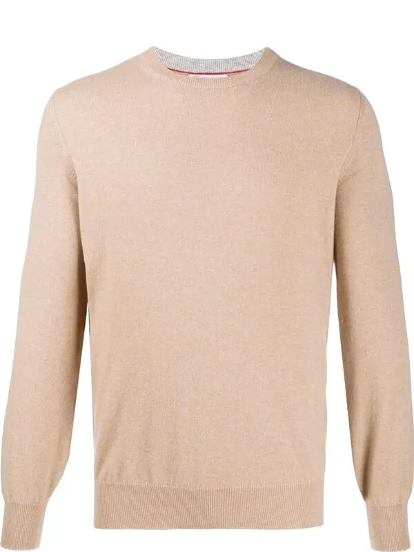 Brunello Cucinelli Cashmere Crew Neck Pullover - Neutrals