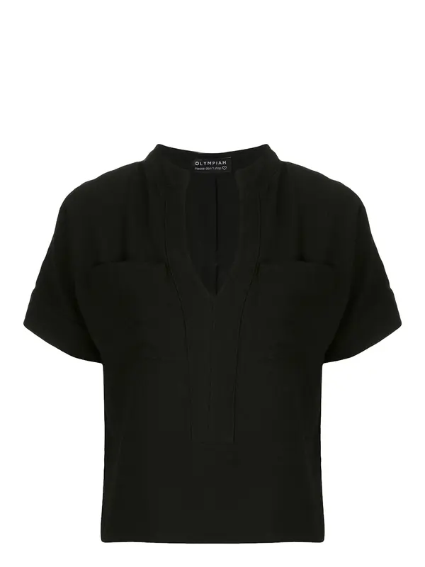 OLYMPIAH Maggiolina Pockets Blouse - Black