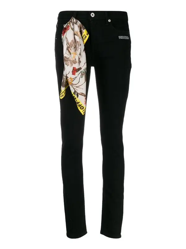 Off-White Skinny Leg Jeans - Black
