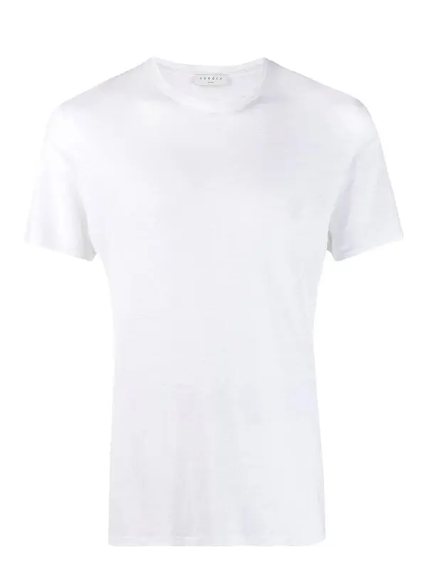 Sandro Linen T-shirt - White