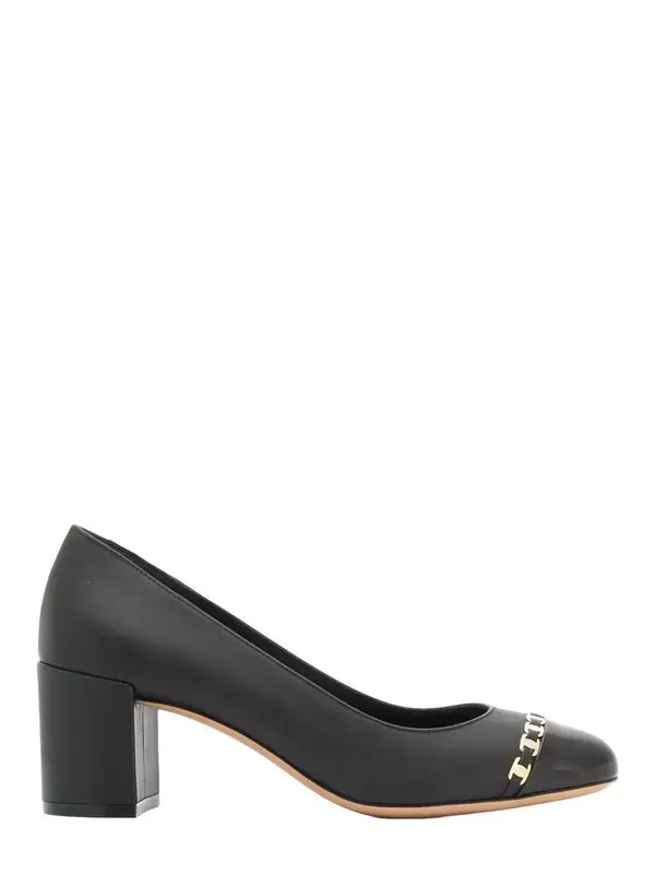FERRAGAMO 60mm Vara-chain Pumps - Black