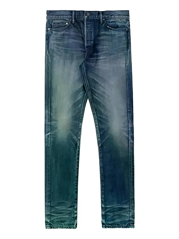 John Elliott Faded Effect Denim Jeans - Blue