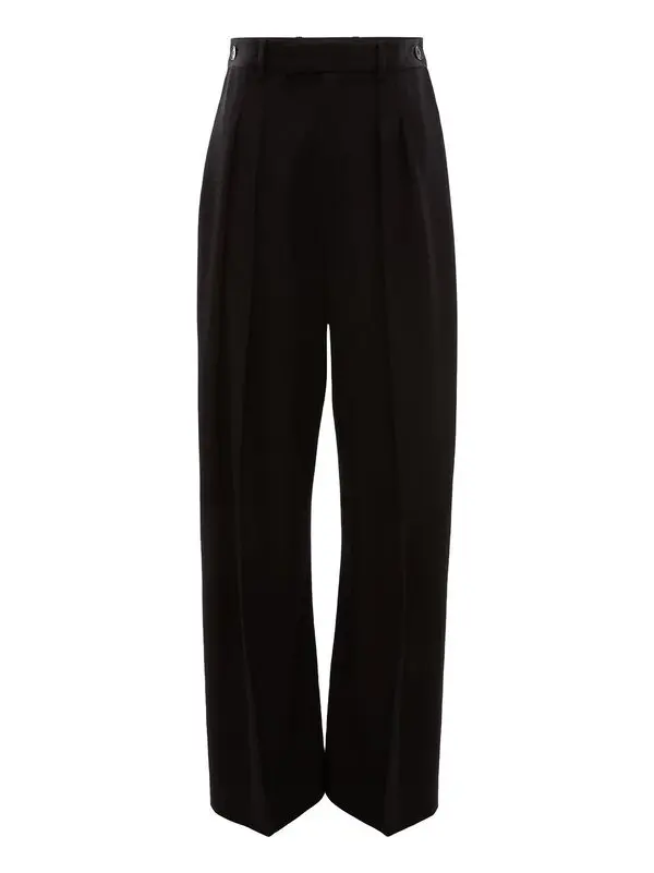 JW Anderson High Waisted Wide Leg Trousers - Black