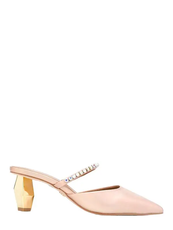 Kurt Geiger Dania Studded Strap Mules - Neutrals