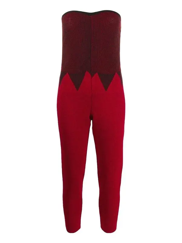 Jean Paul Gaultier 1987 Knitted Jumpsuit - Red