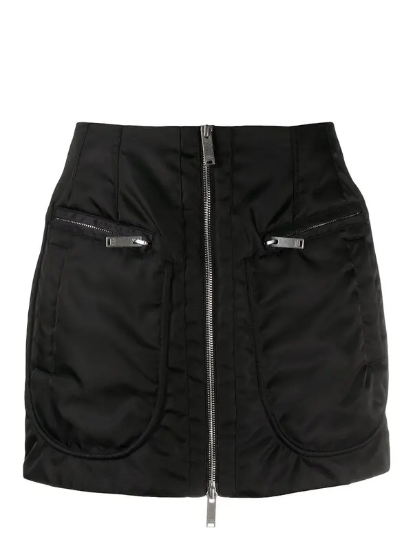 COUNTY OF MILAN Zip-through Mini Skirt - Black