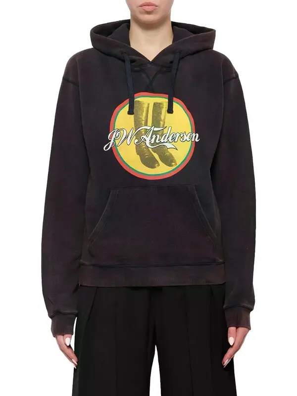 JW Anderson Graphic Print Hoodie - Blue