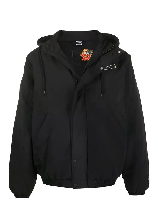 REEBOK Tom And Jerry Hooded Logo Jacket - Black
