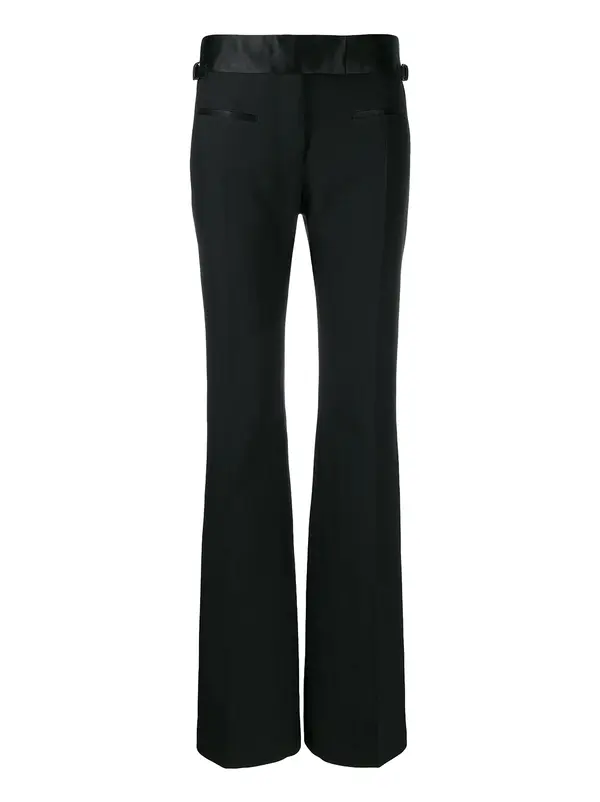 TOM FORD Wool-silk Flared Trousers - Black