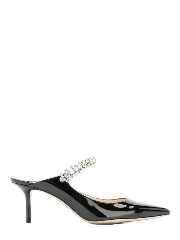 JIMMY CHOO 65mm Bing Leather Mules - Black