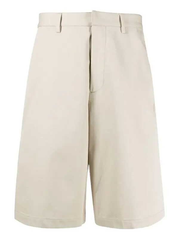 COUNTY OF MILAN Wide-leg Bermuda Shorts - Neutrals