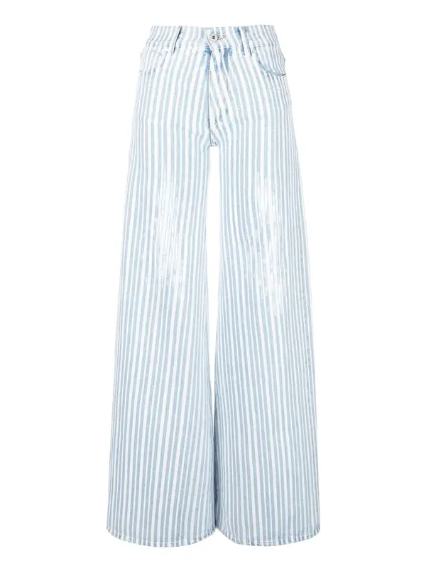 Off-White Wide Leg Jeans - Blue