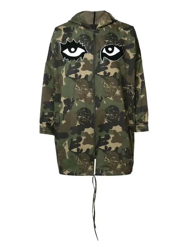 HACULLA. Camouflage Print Coat - Green