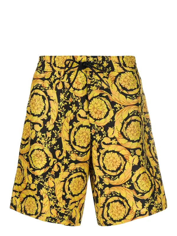Versace Barocco Board Shorts - Black
