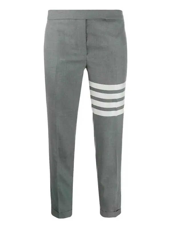Thom Browne 4-bar Stripe Skinny Trousers - Grey