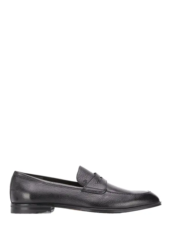 Bally Webb Grained-effect Penny Loafers - Black