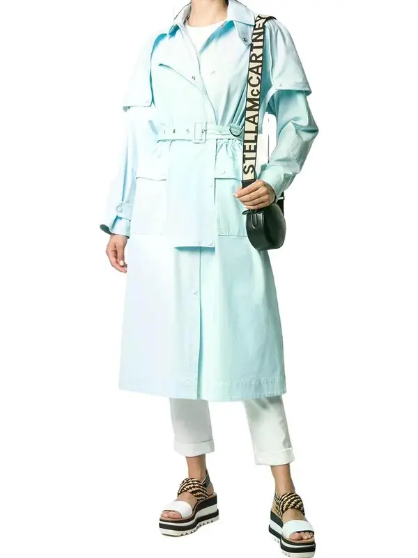Stella McCartney Mid Length Trench Coat - Blue