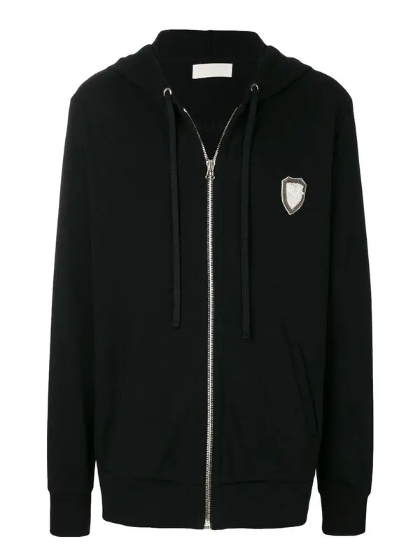 IH NOM UH NIT Long Embroidered Hoodie - Black