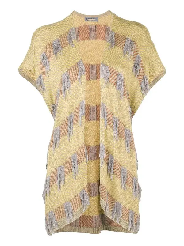 Issey Miyake 1980s Sleeveless Cardigan - Yellow