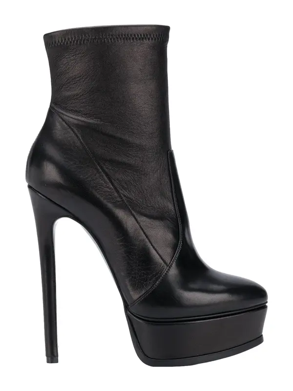 Casadei Platform Ankle Boots - Black